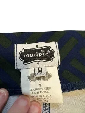 Mud Pie | Pants & Jumpsuits | Mud Pie Navy Blue And Green Print Pull On ...